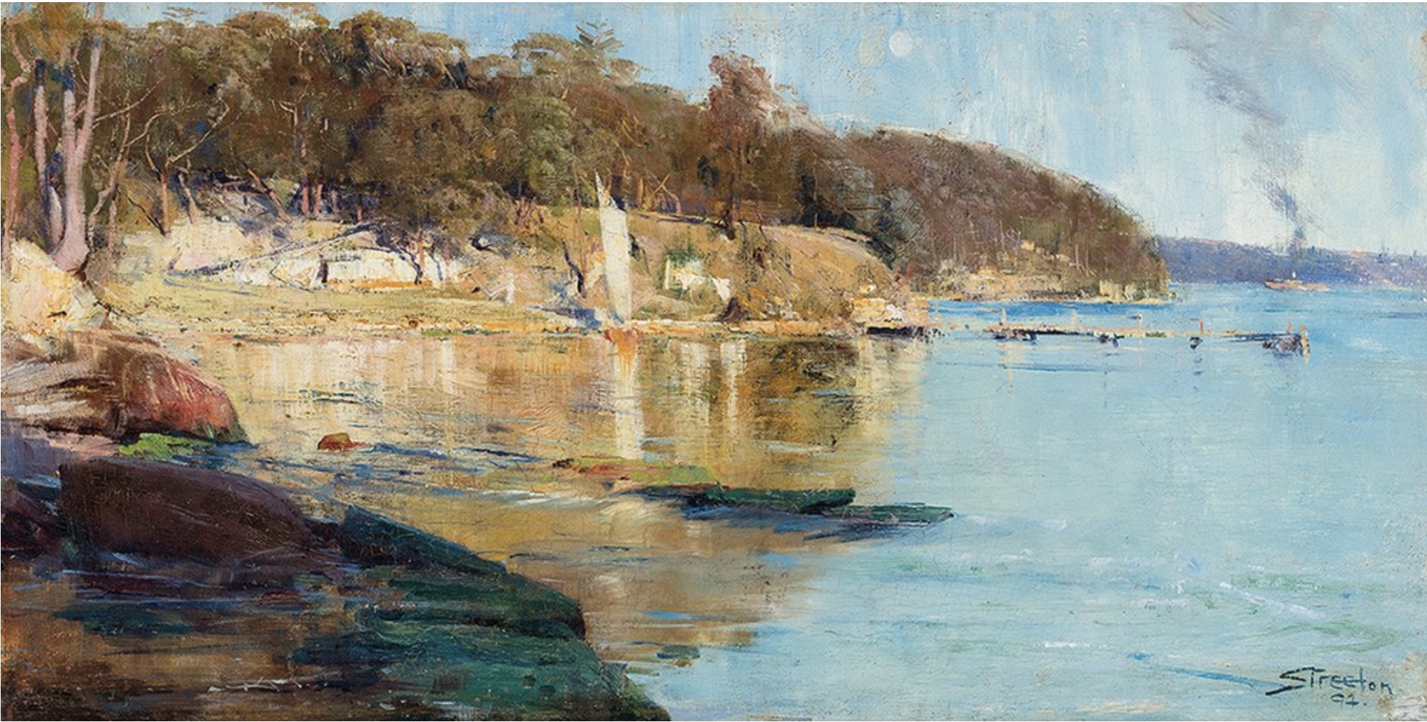 Stunning Art Auction Result: Streeton Sydney Harbour Scene